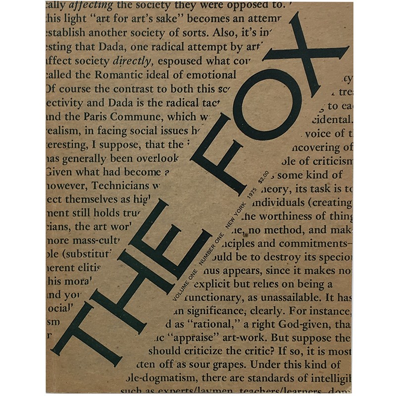 Joseph Kosuth, THE FOX n° 1-2-3, 1975-1976