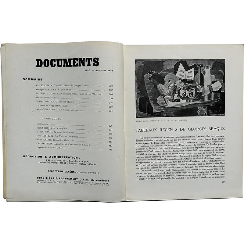 Georges Bataille, revue "Documents", 1929