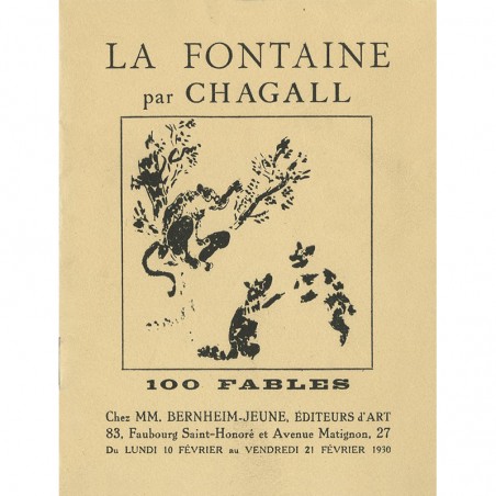 Catalogue Marc Chagall "100 fables de La Fontaine", Bernheim-Jeune