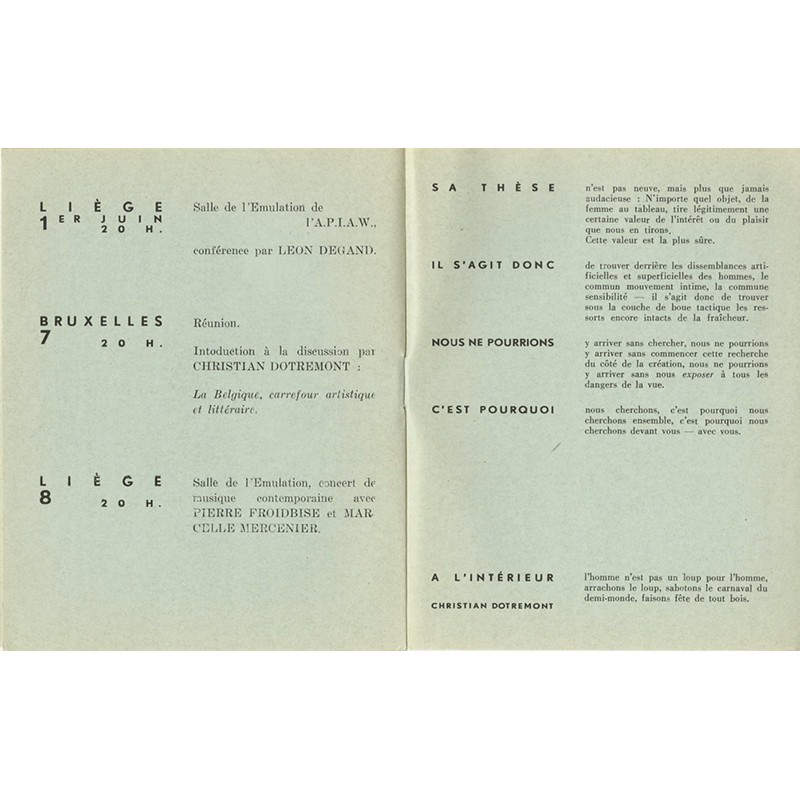 Christian Dotremont, Manifestations Cobra, 1950