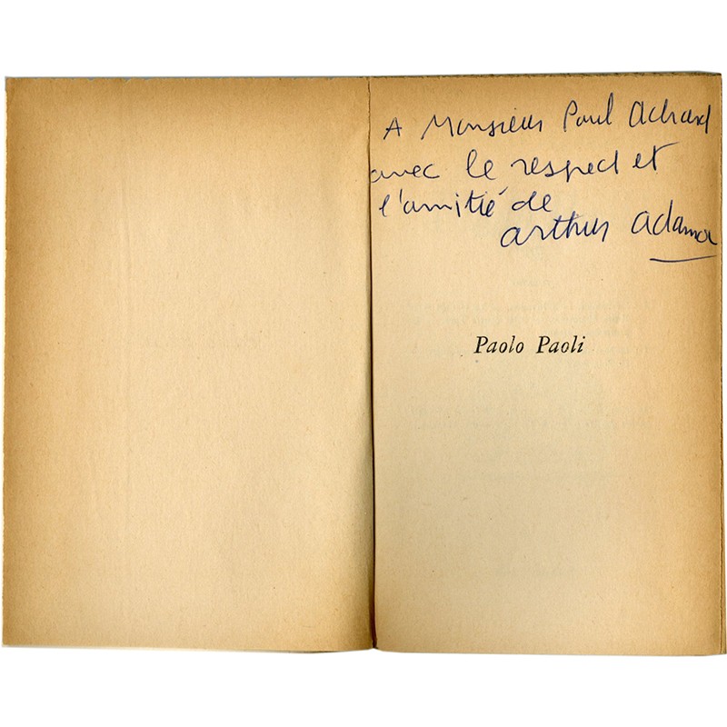 Arthur Adamov, Paolo, Paoli, 1957